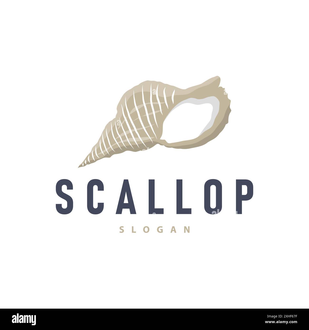 Seashell Logo, Inspirational Scallop Design With Pearl, Ocean Animals ...