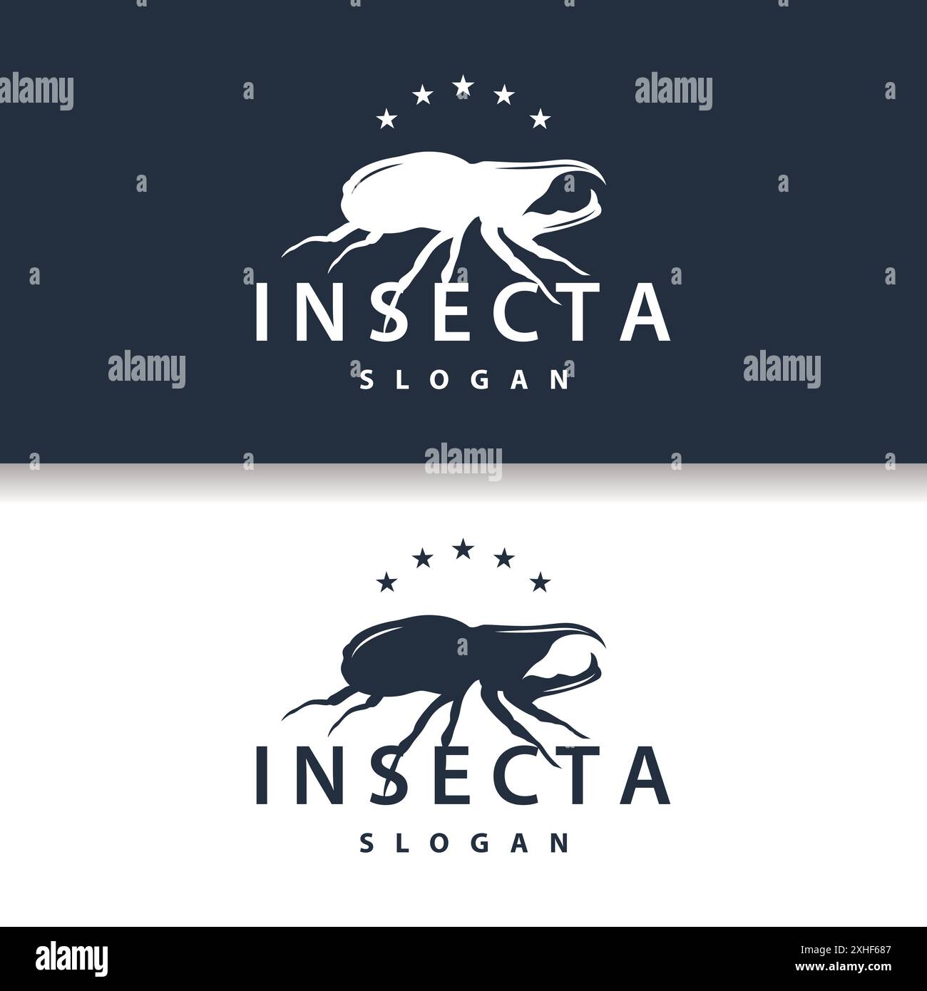 beetle logo design simple silhouette insect animal illustration ...