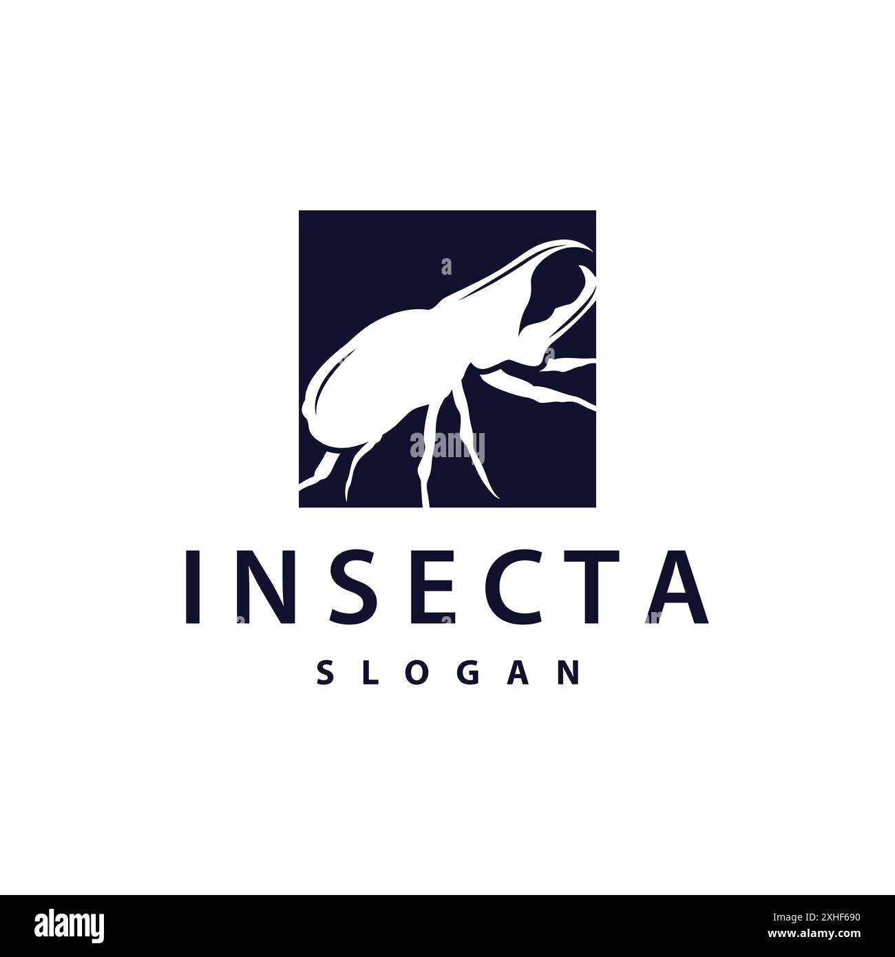 beetle logo design simple silhouette insect animal illustration ...