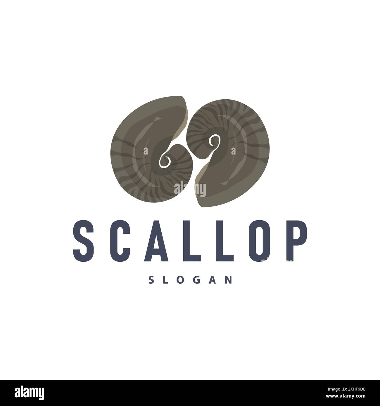 Seashell Logo, Inspirational Scallop Design With Pearl, Ocean Animals ...