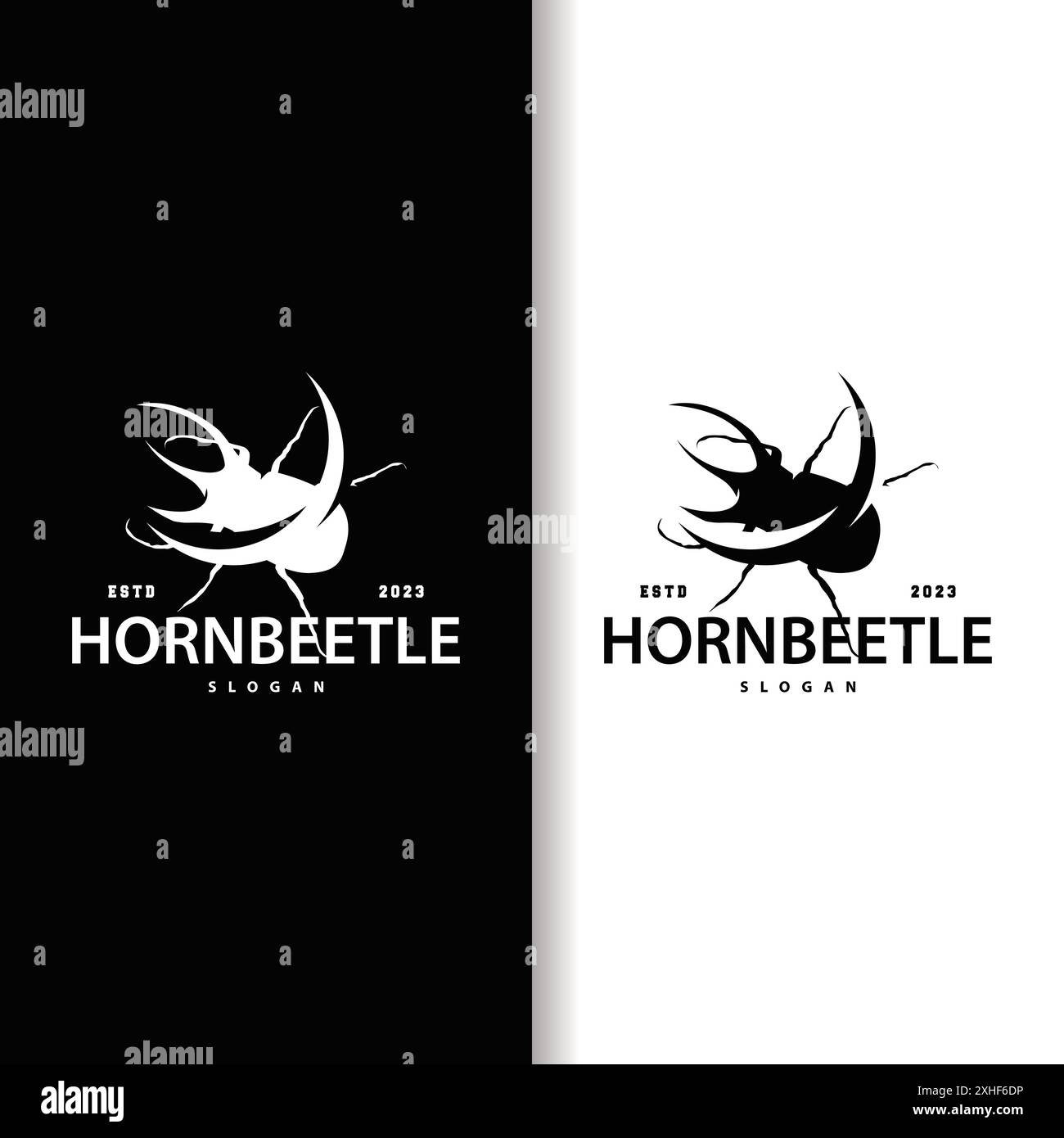 beetle logo design simple silhouette insect animal illustration ...
