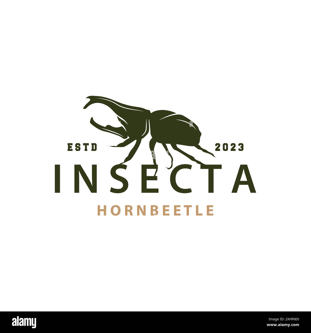 beetle logo design simple silhouette insect animal illustration ...