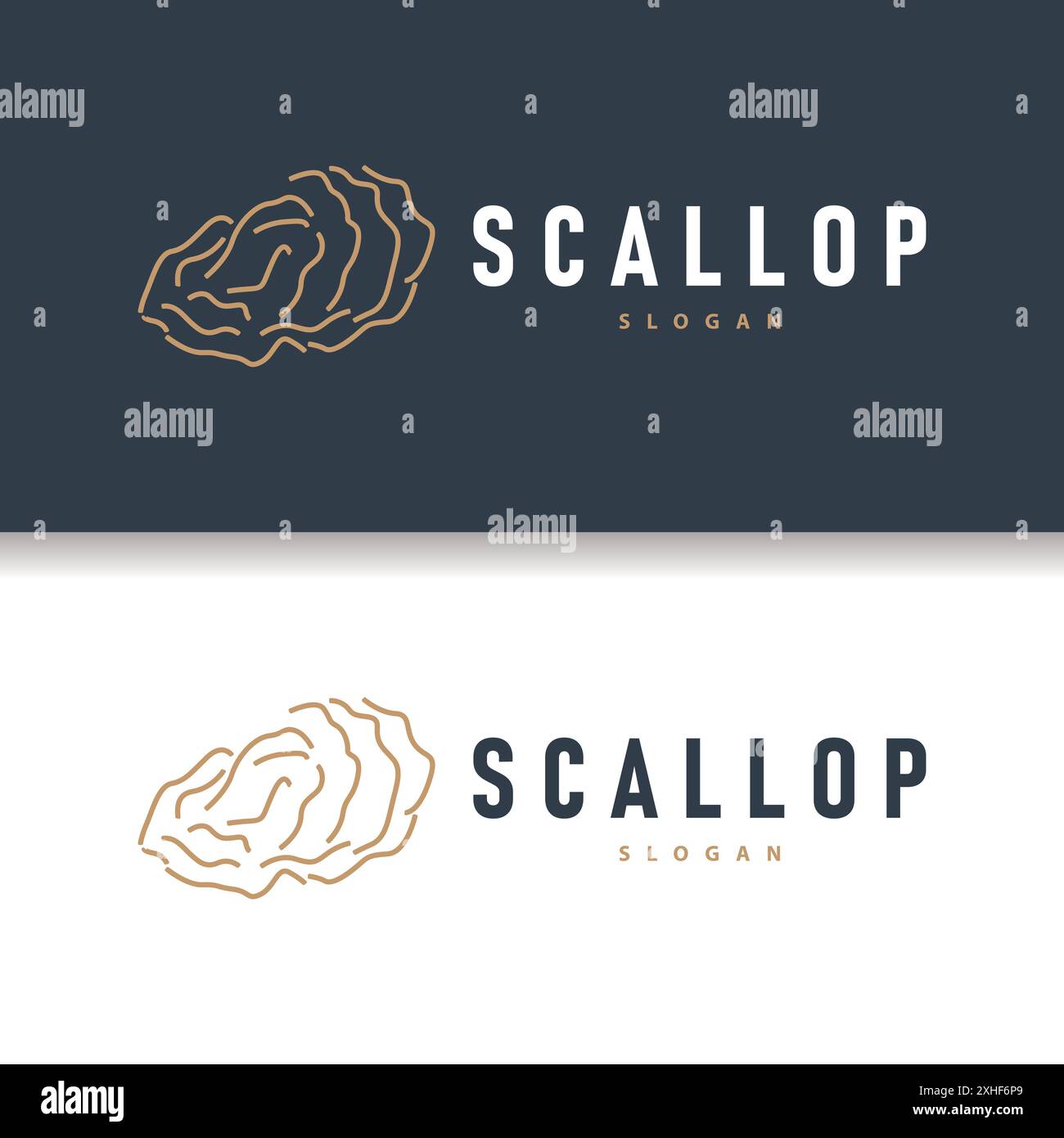 Seashell Logo, Inspirational Scallop Design With Pearl, Ocean Animals ...