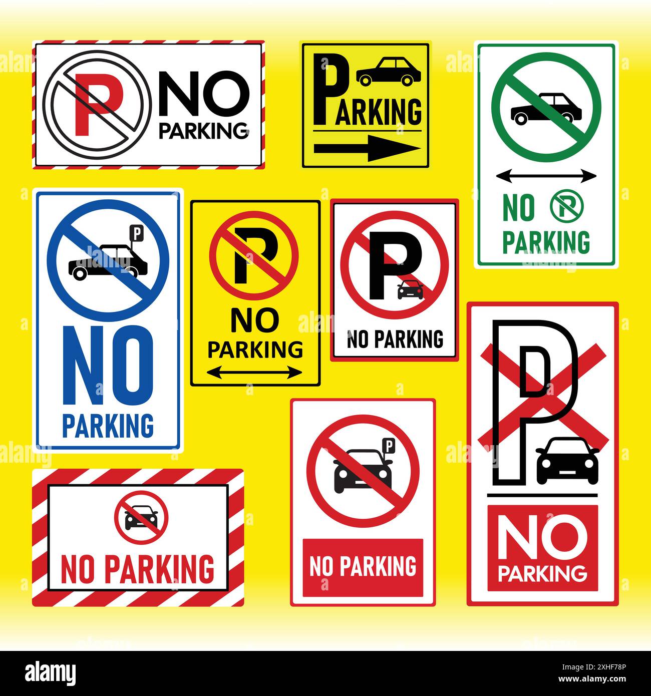 No Parking Road Signs — Traffic Regulations, Urban Signage, Prohibitory ...