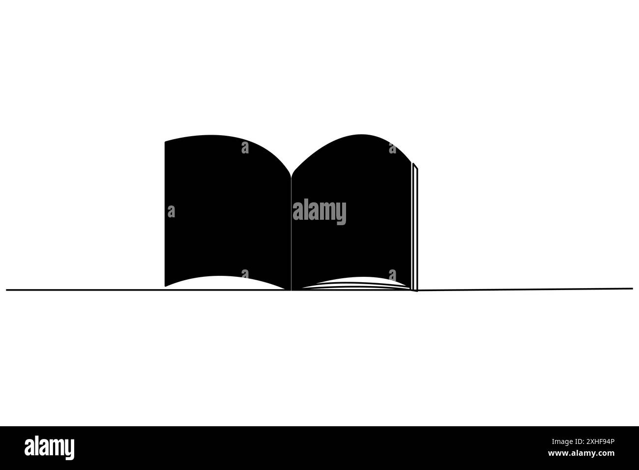 Book silhouette hi-res stock photography and images - Alamy