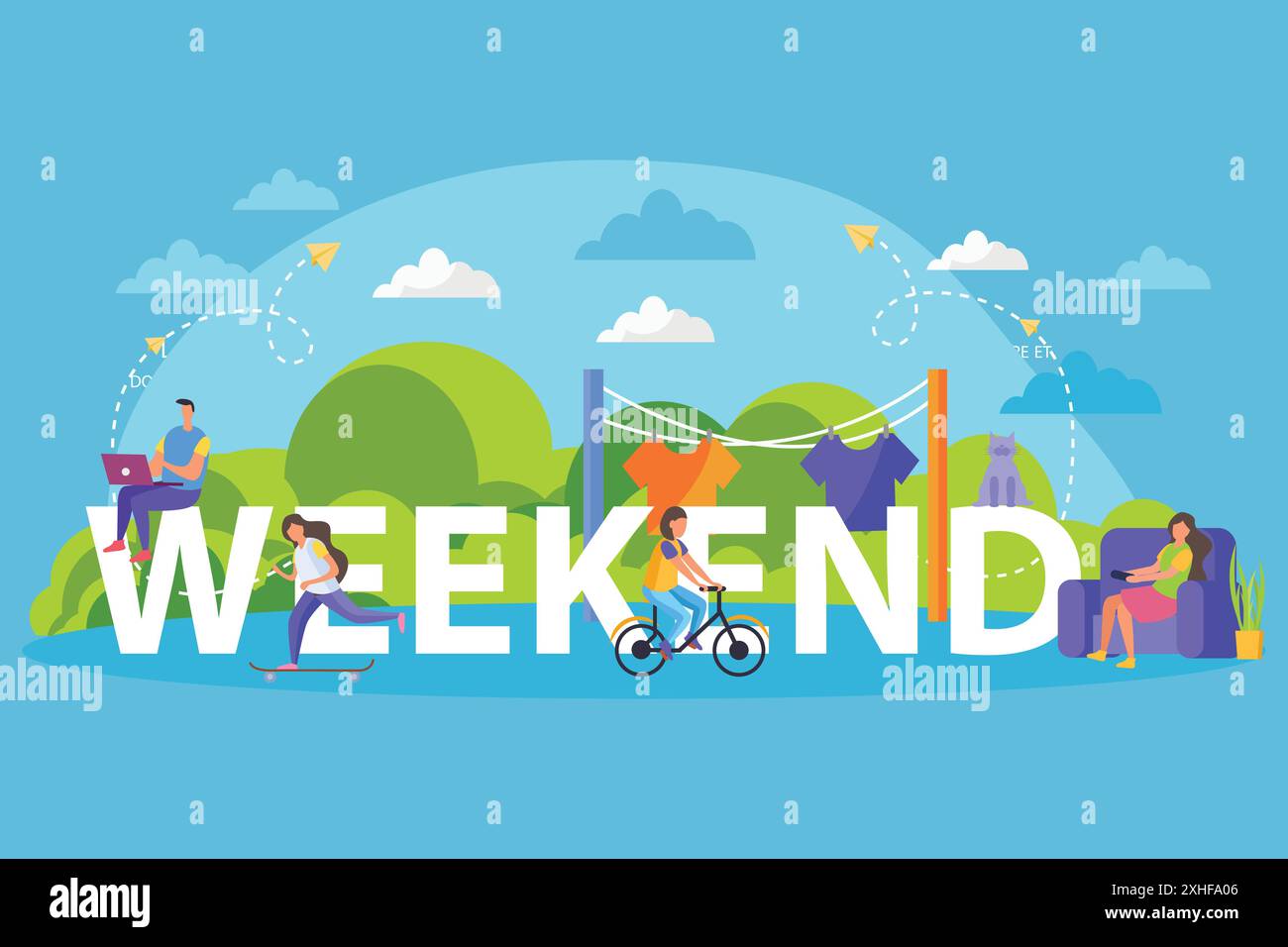 Cheerful activities Stock Vector Images - Alamy