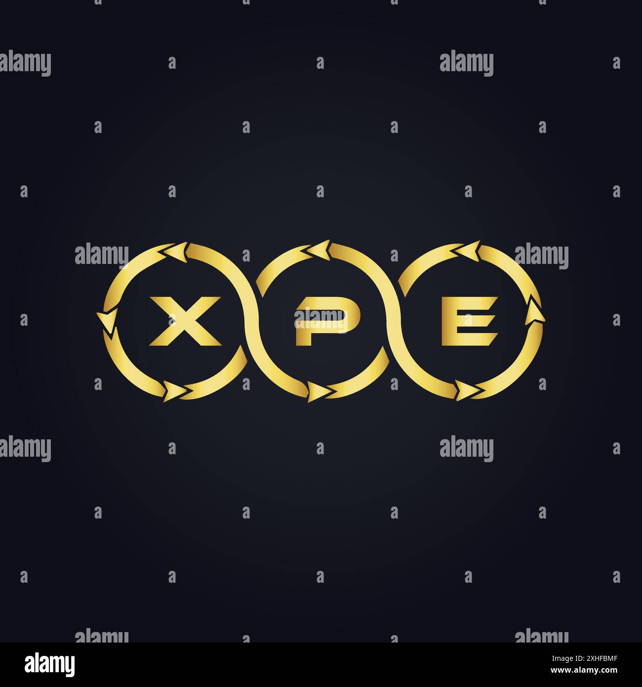XPE logo. X P E design. White XPE letter. XPE, X P E letter logo design ...