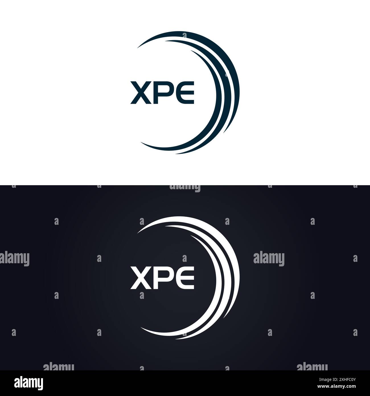 XPE logo. X P E design. White XPE letter. XPE, X P E letter logo design ...