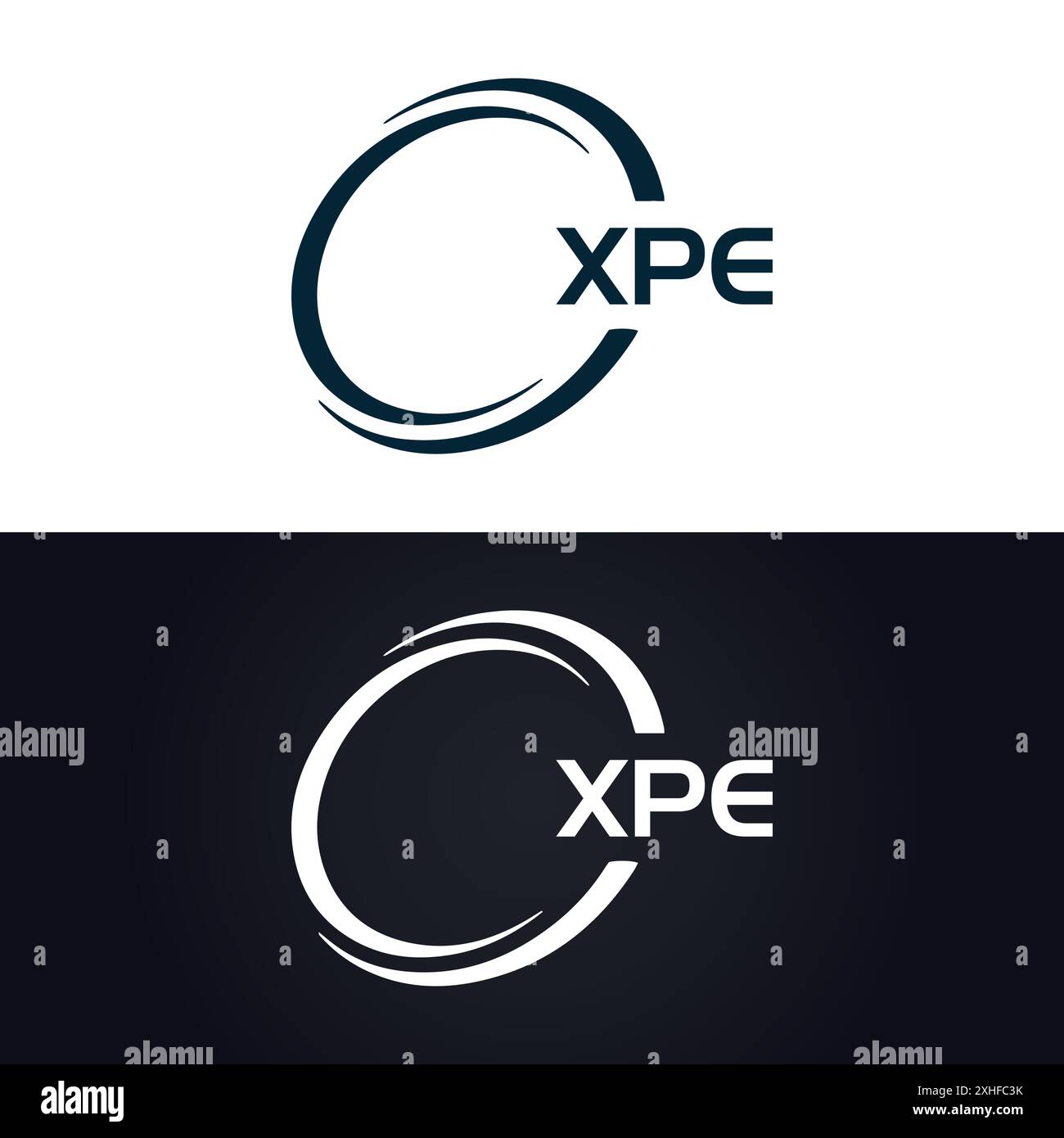 XPE logo. X P E design. White XPE letter. XPE, X P E letter logo design ...