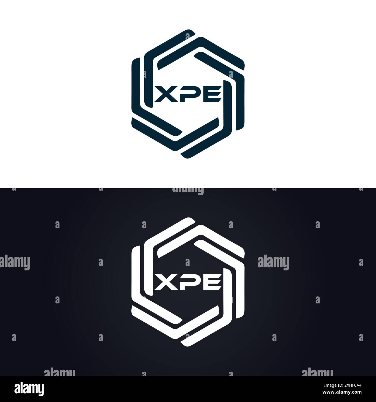 XPE logo. X P E design. White XPE letter. XPE, X P E letter logo design ...