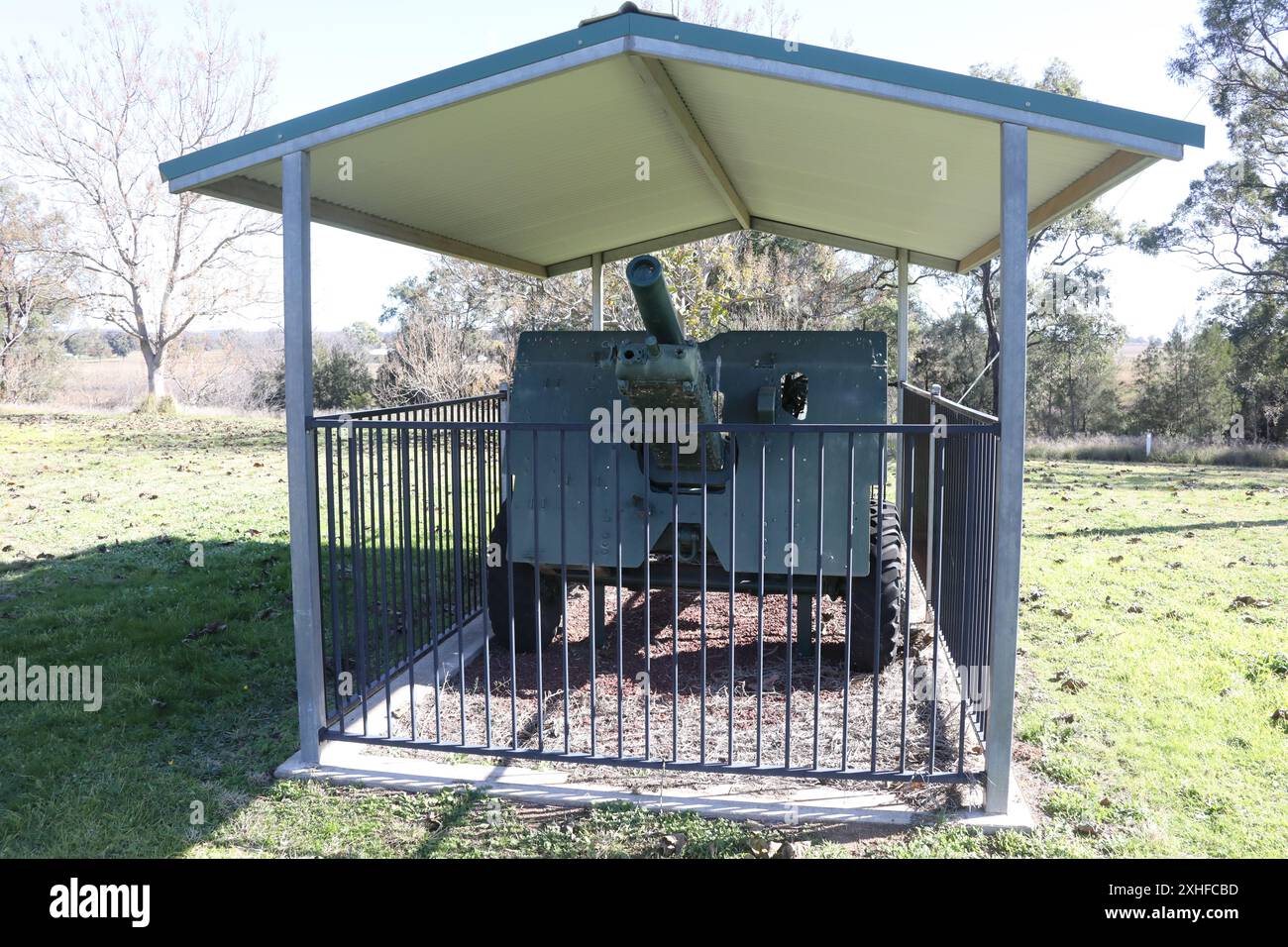 Canon in the Pumphouse Caravan camping area in Binnaway, NSW, Australia ...
