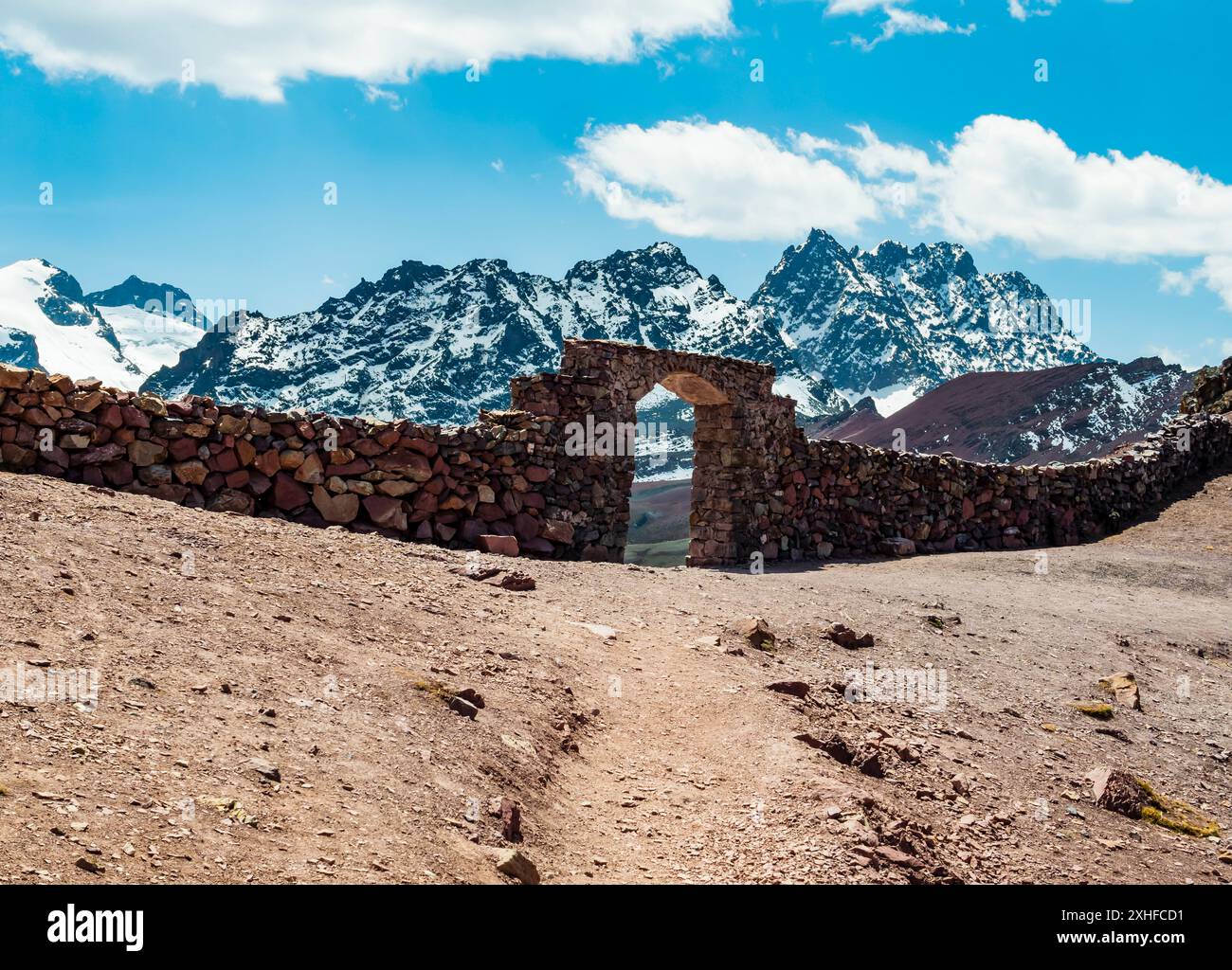 Stunning stone gate that marks the border between the Red Valley (valle ...