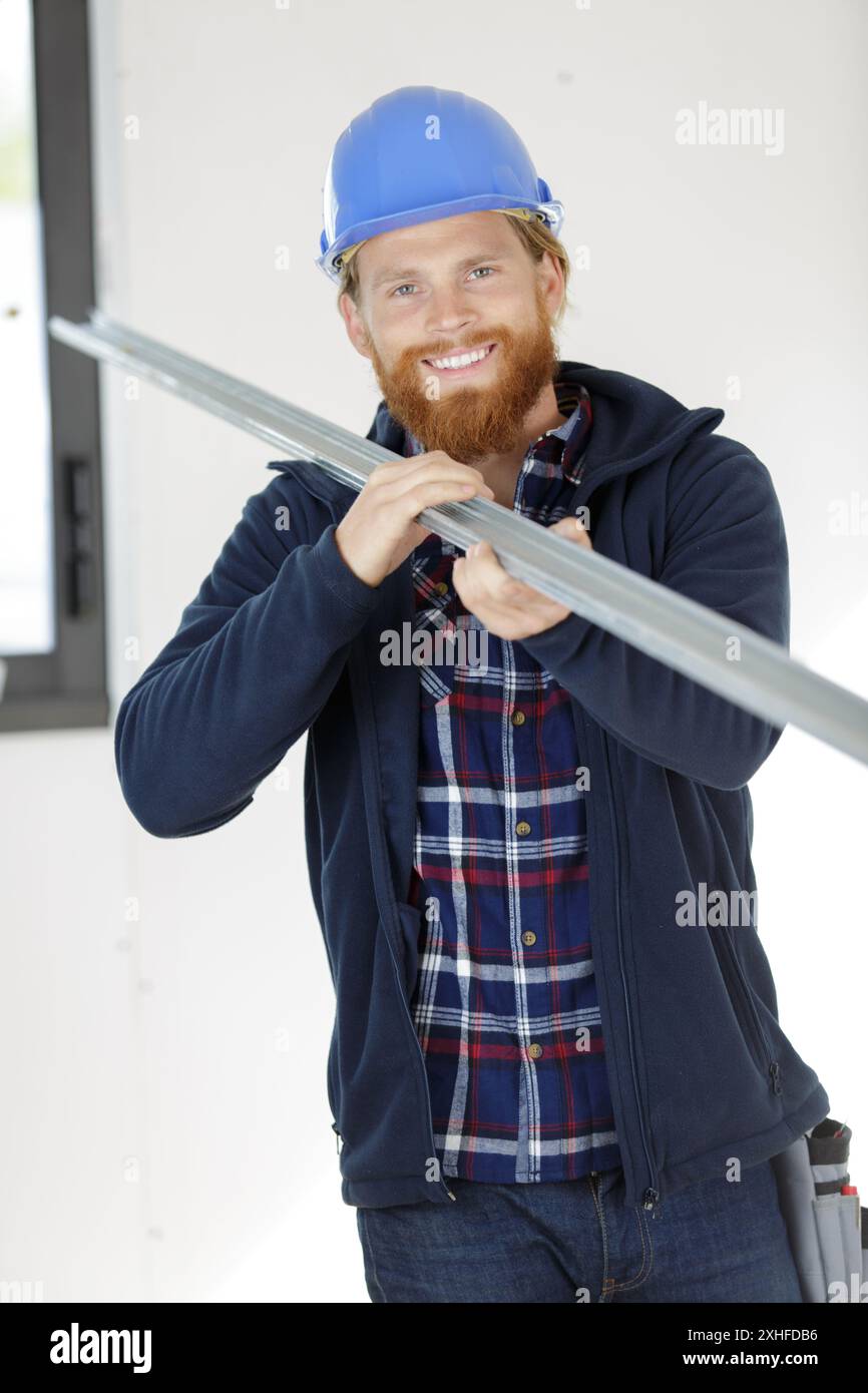 Installing window sill man hi-res stock photography and images - Alamy