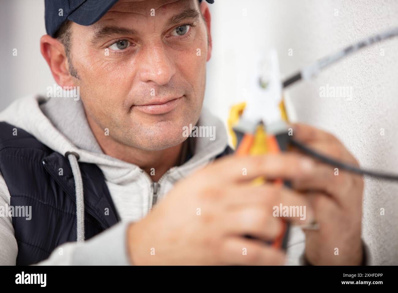 repair renovation electricity and people concept Stock Photo - Alamy