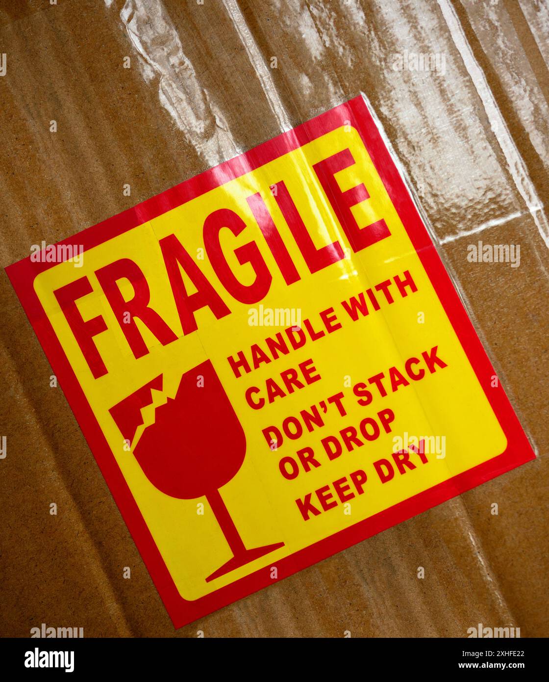 Handle with care sticker hi-res stock photography and images - Alamy