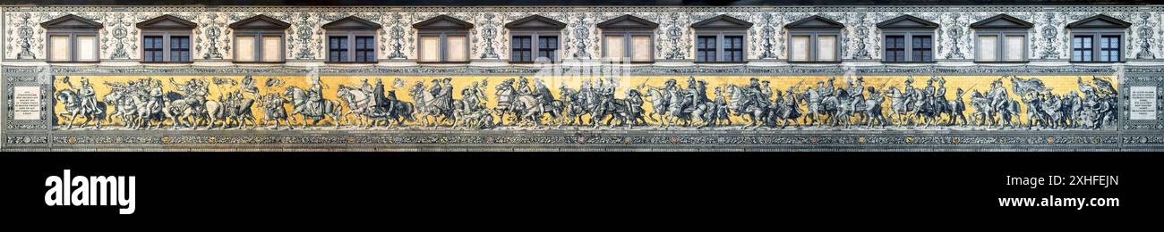 The princely procession, Dresden, Saxony, Germany. This 102-meter-long ...