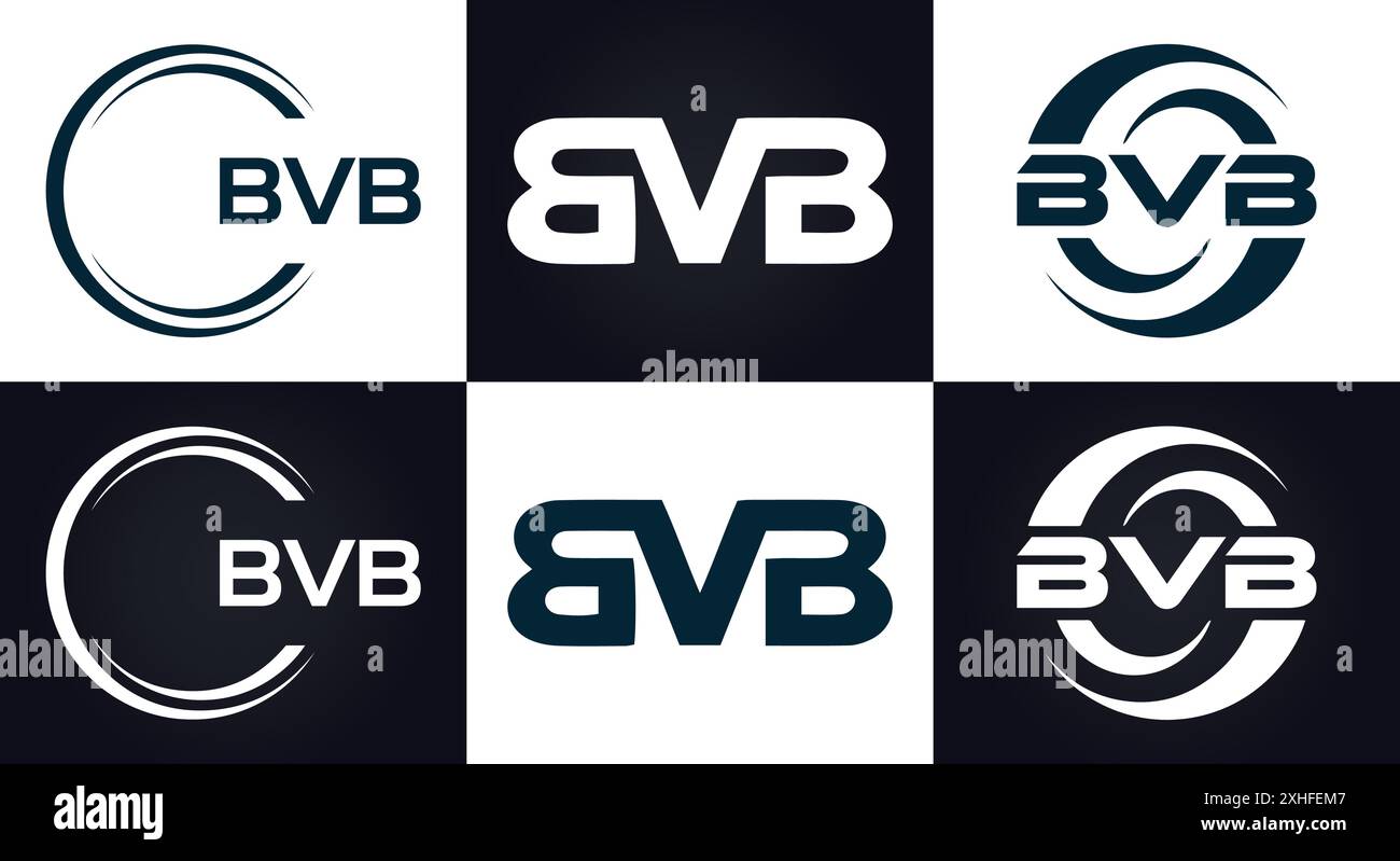 BVB logo. B V B design. White BVB letter. BVB, B V B letter logo design ...