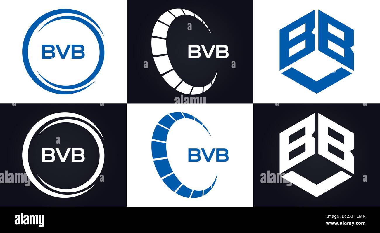 BVB logo. B V B design. White BVB letter. BVB, B V B letter logo design ...