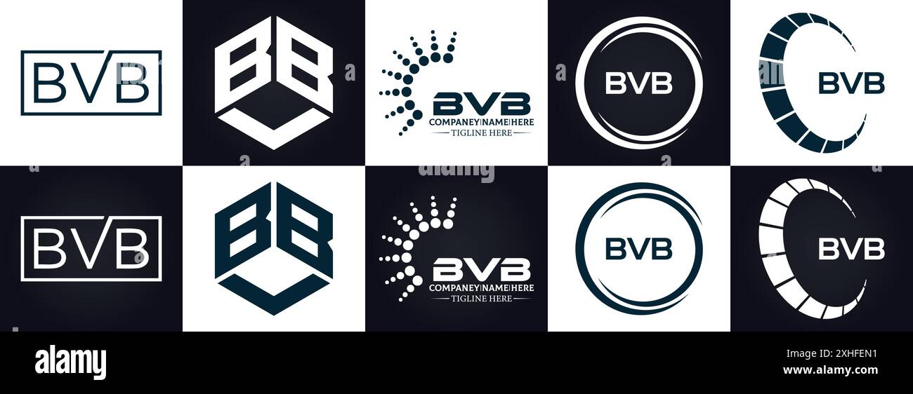 BVB logo. B V B design. White BVB letter. BVB, B V B letter logo design ...