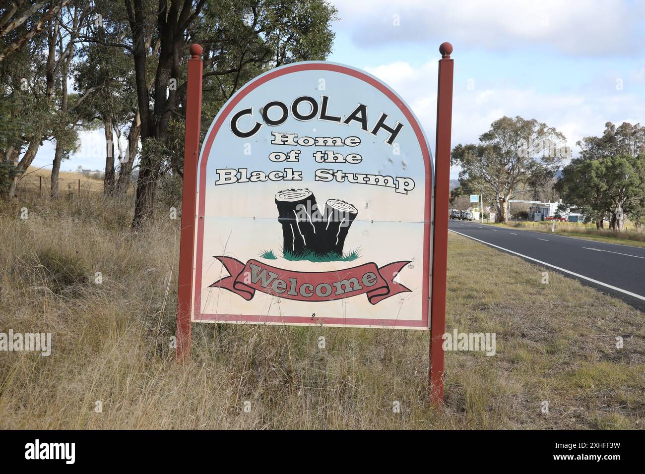 Coolah Home of the Black Stump sign at the start of Coolah coming from ...
