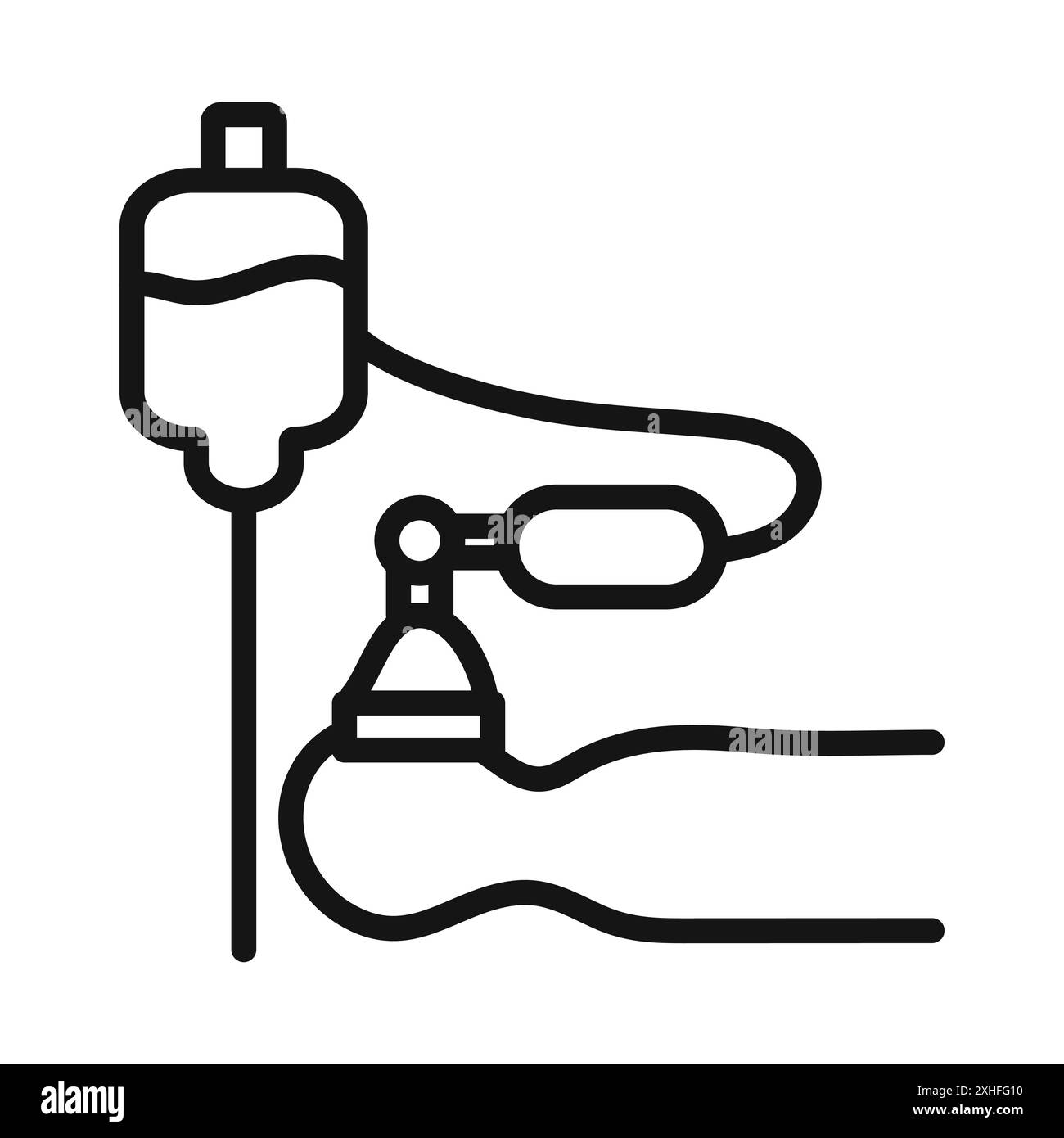 Anesthesia icon Vector symbol or sign set collection in black and white ...