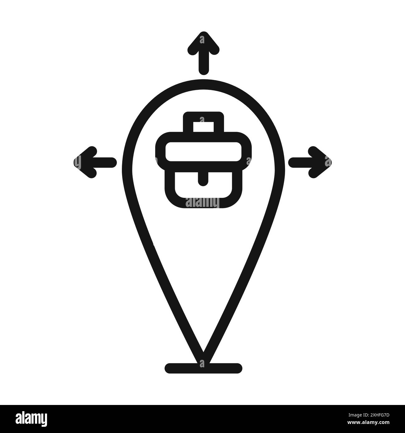 Business expansion icon (2) Vector symbol or sign set collection in ...