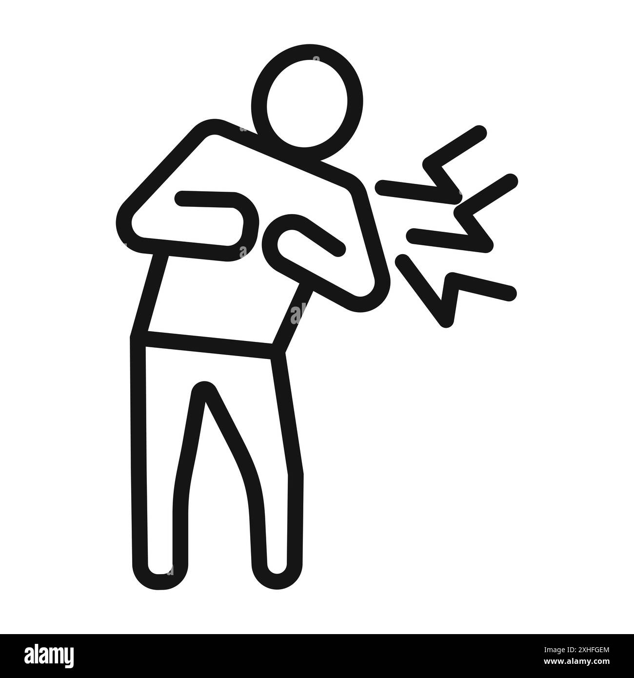 Man stroke pain not angina Black and White Stock Photos & Images - Alamy