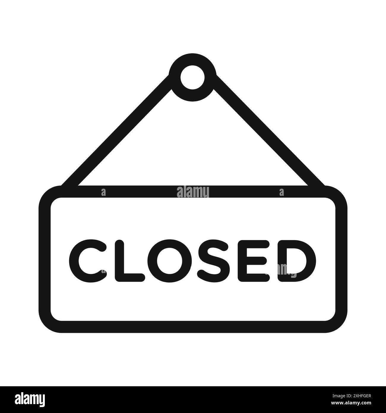 Closed Sign Icon Vector symbol or sign set collection in black and ...