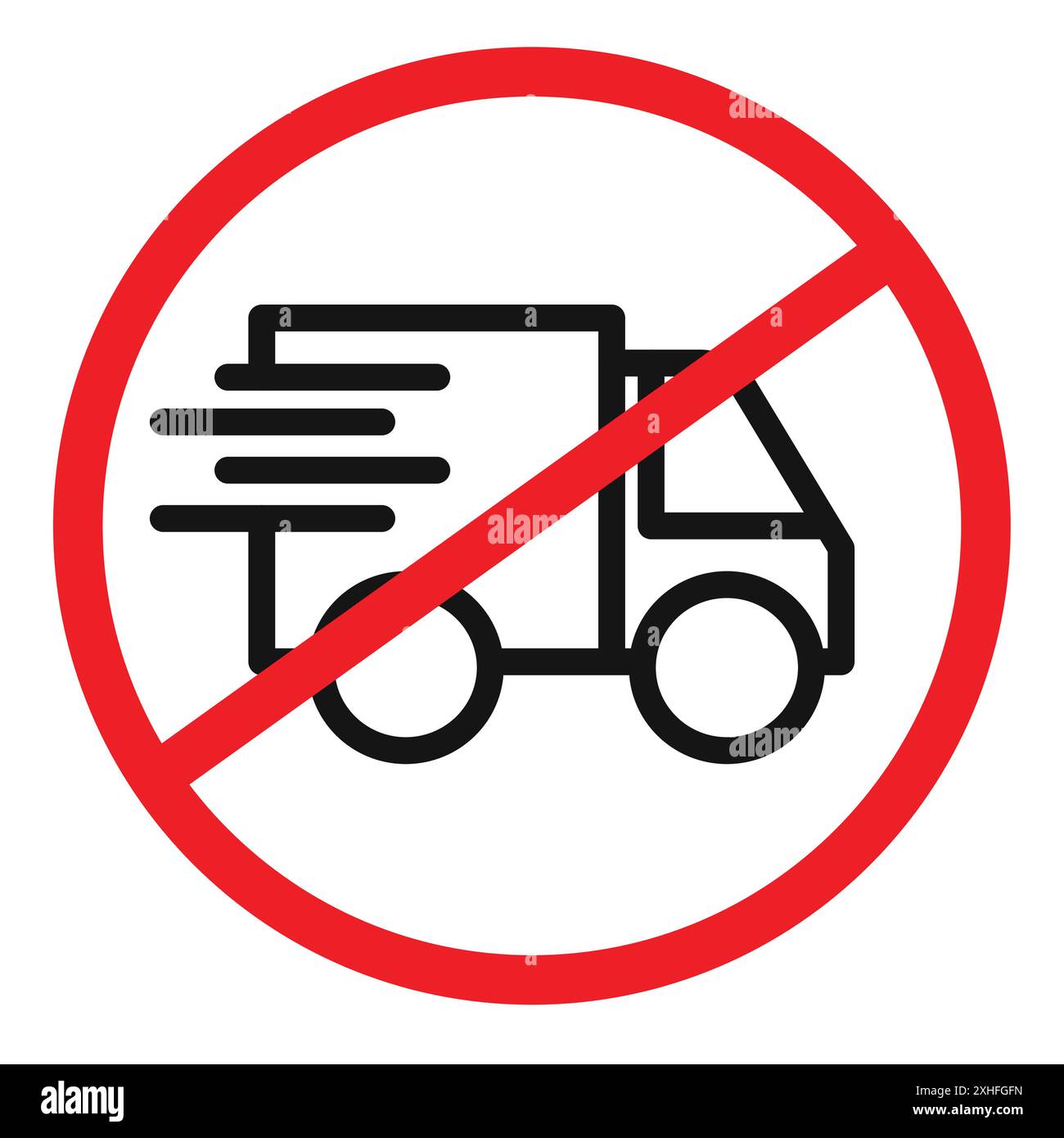 forbidden fast truck icon Vector symbol or sign set collection in black ...