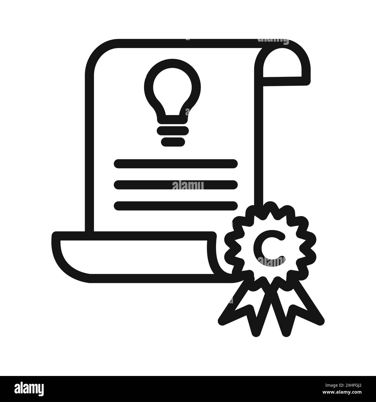 Intellectual property and copyright icon Vector symbol or sign set ...