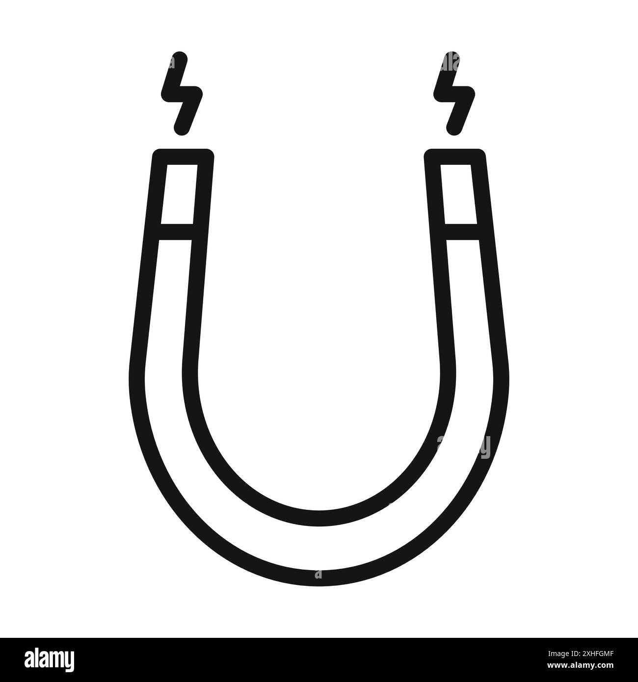 Magnet icon Vector symbol or sign set collection in black and white ...