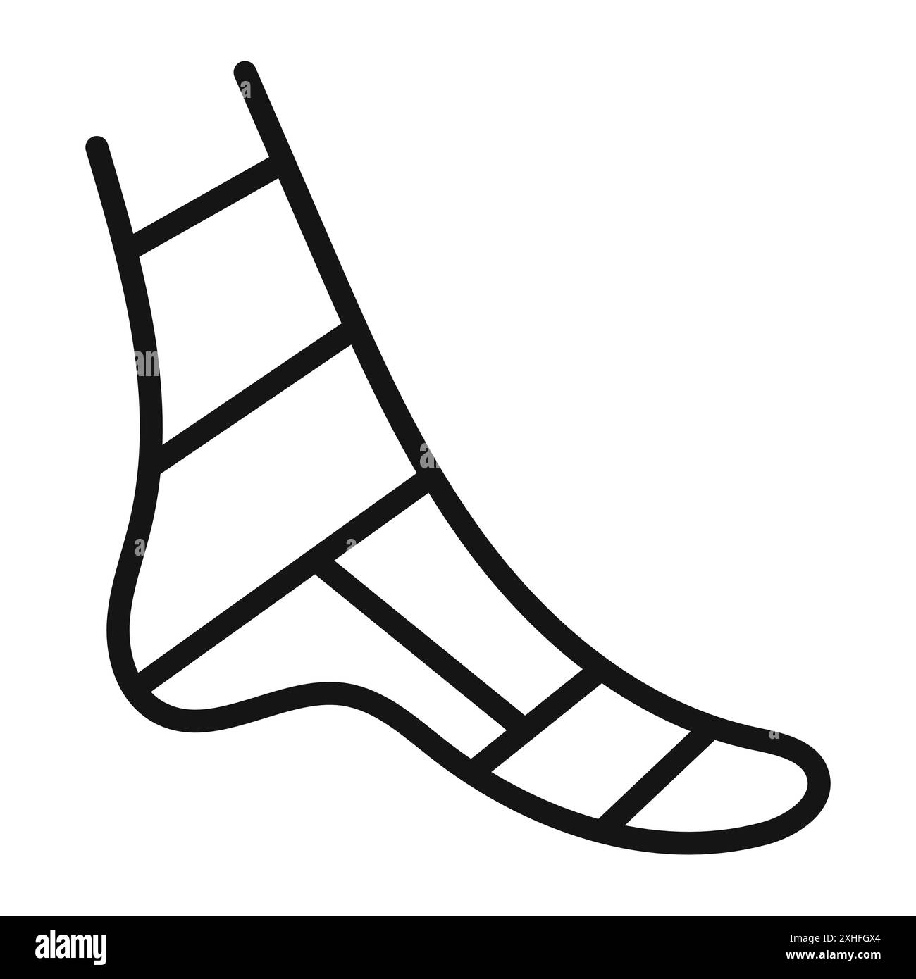 Elastic bandage icon Vector symbol or sign set collection in black and ...