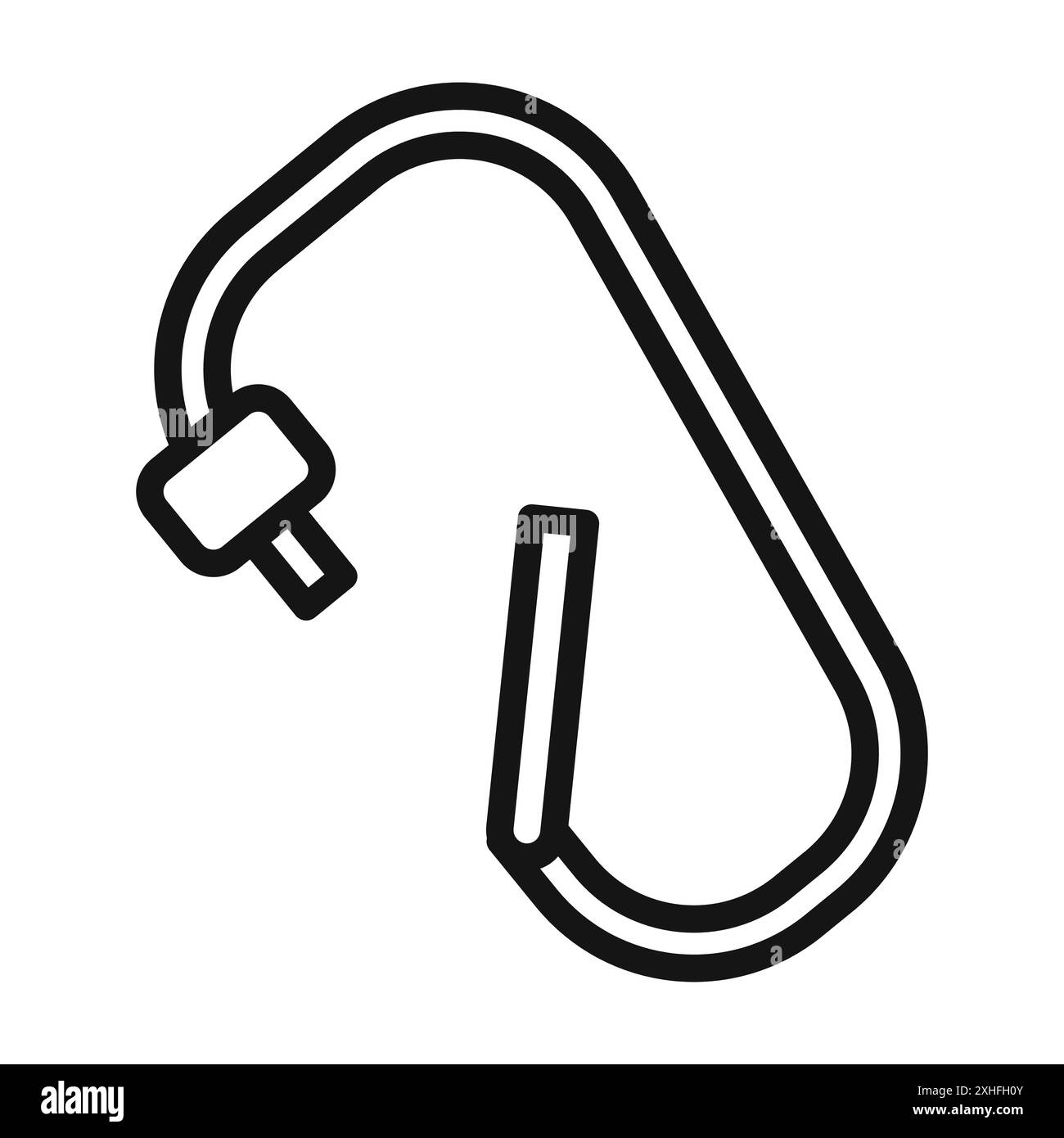 Rope Hook icon Vector symbol or sign set collection in black and white ...