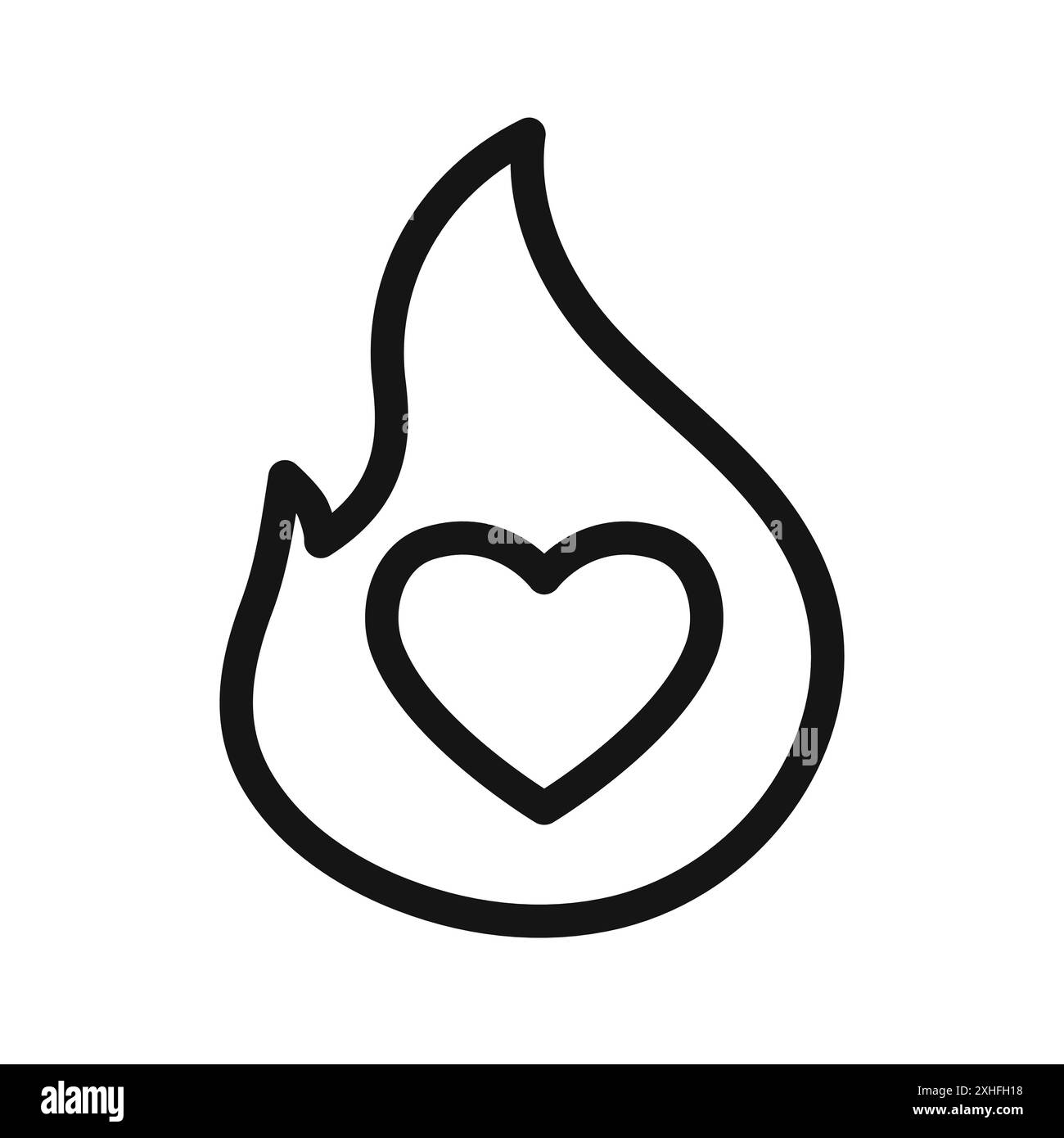 Passion icon Vector symbol or sign set collection in black and white ...