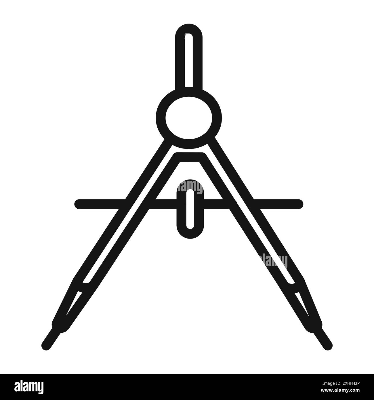geometric compass icon Vector symbol or sign set collection in black ...