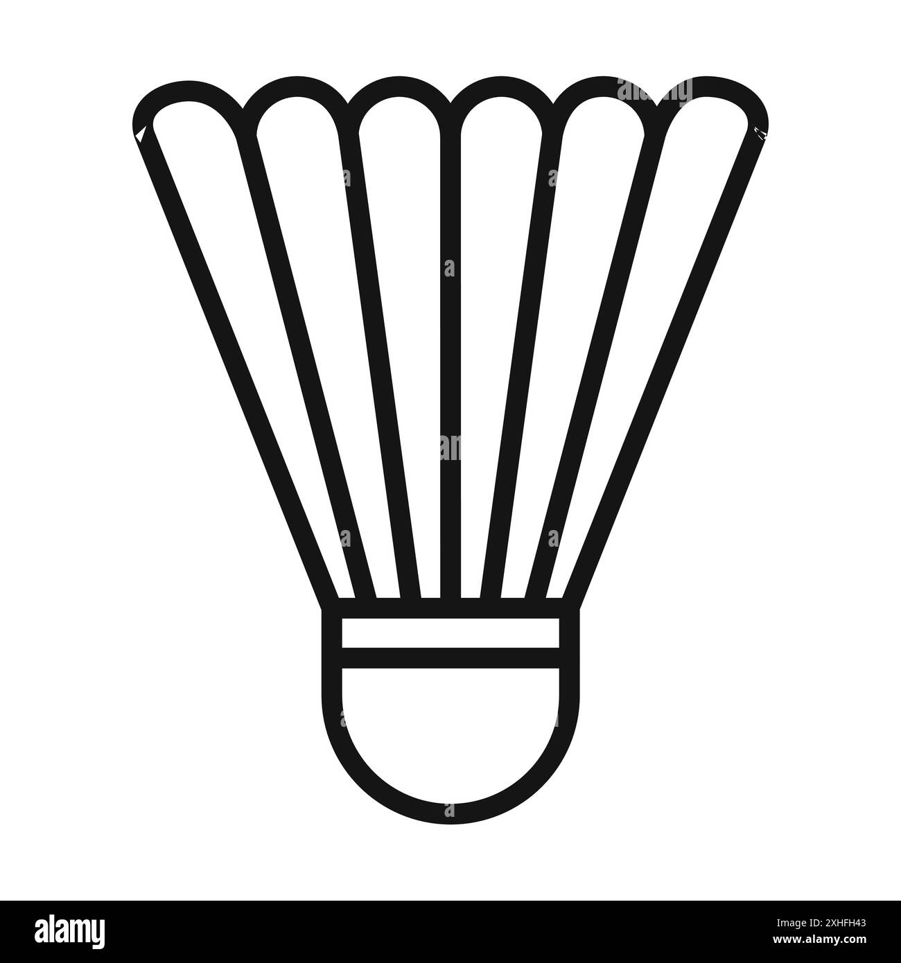 Shuttlecock Icon Vector symbol or sign set collection in black and ...