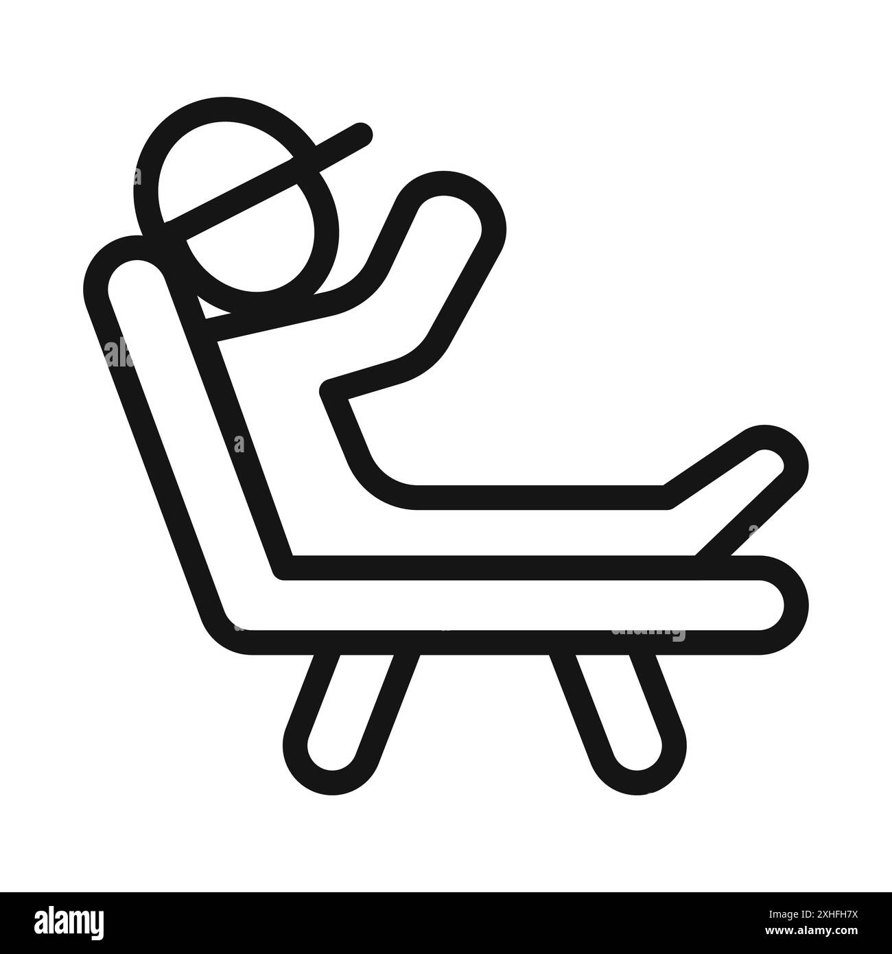 Relax icon Vector symbol or sign set collection in black and white ...