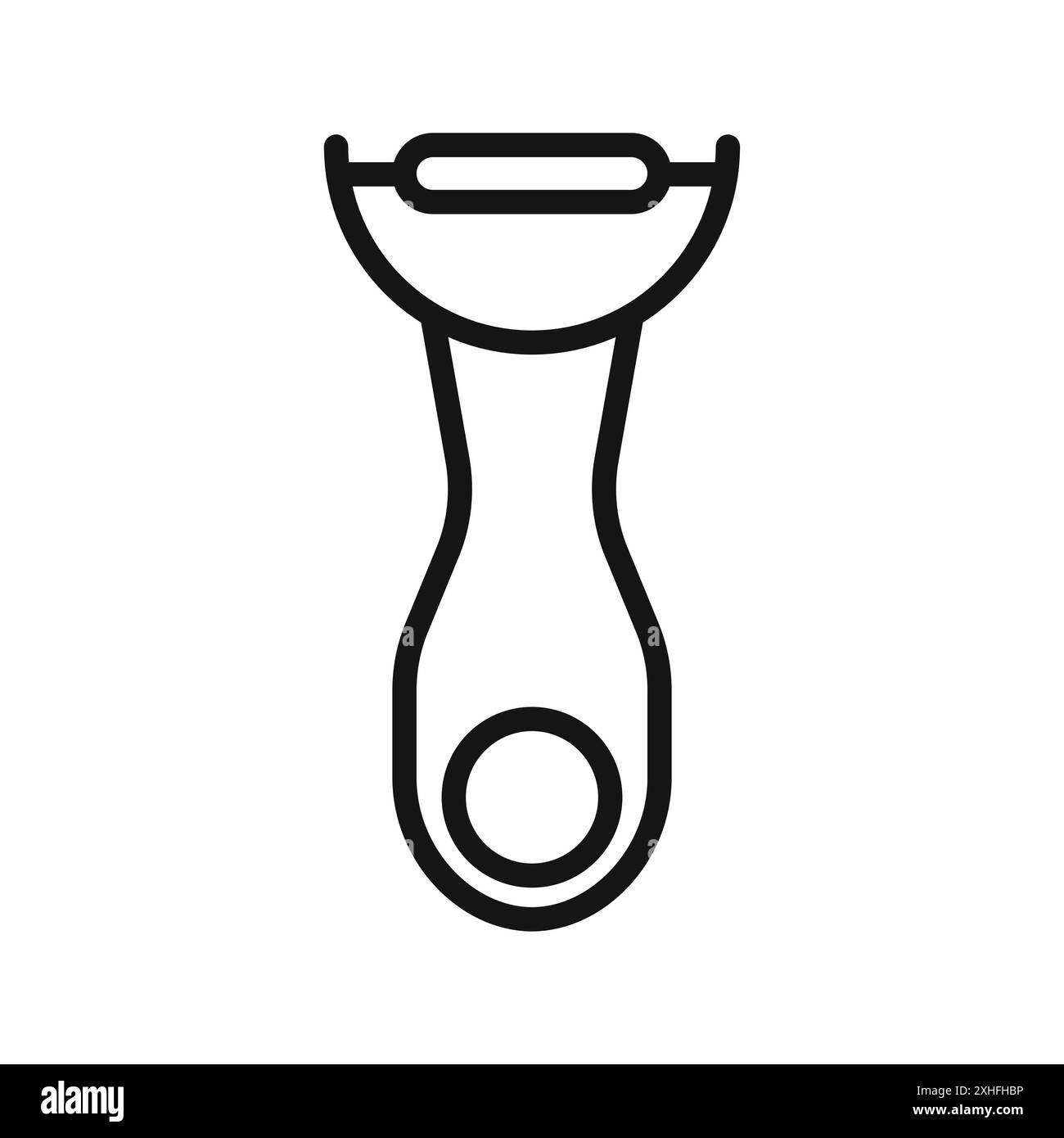 Peeler kitchen tool icon Vector symbol or sign set collection in black ...
