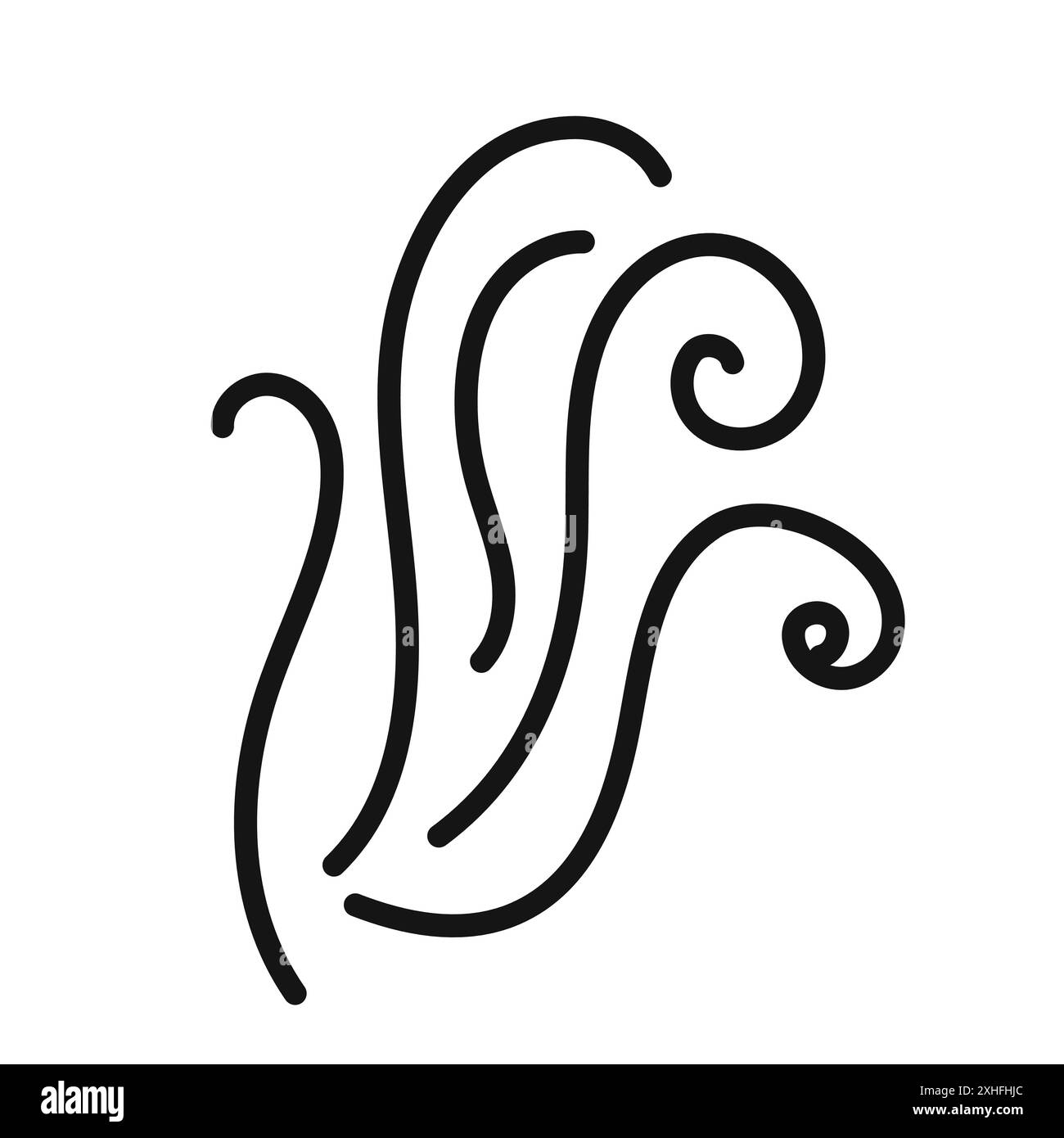 Wind whirl icon Vector symbol or sign set collection in black and white ...