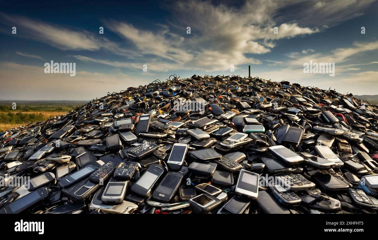 Pile of old mobile phones, recycling Stock Photo - Alamy