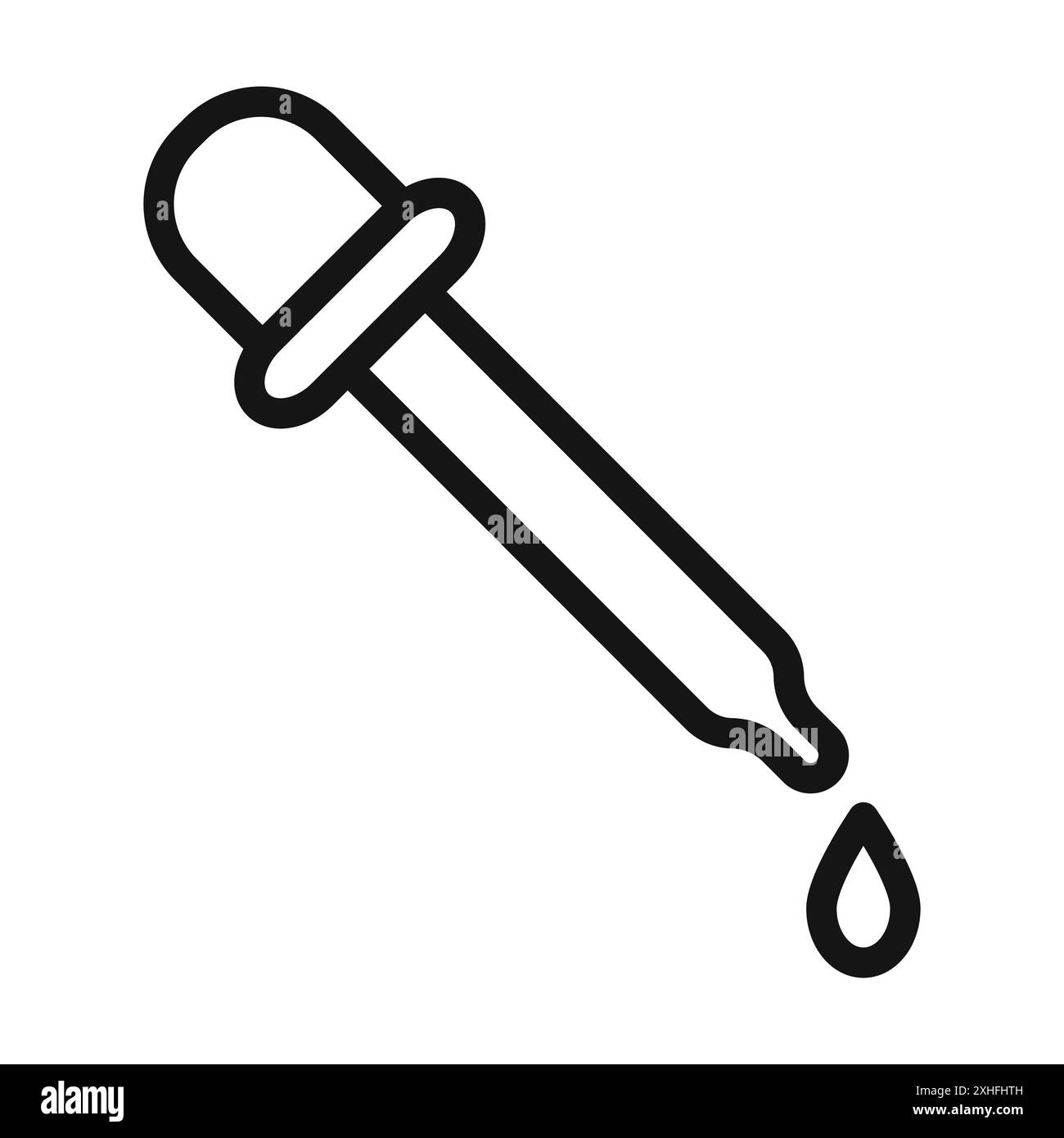 pipette icon Vector symbol or sign set collection in black and white ...