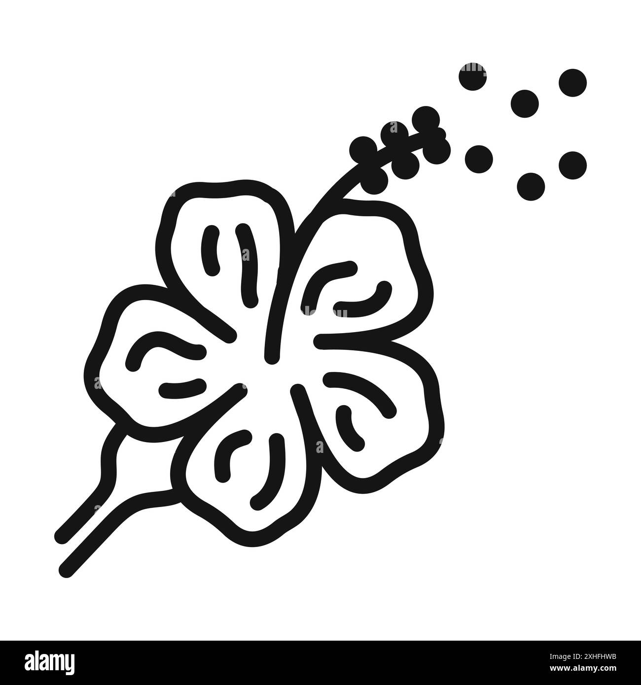 Pollen icon Vector symbol or sign set collection in black and white ...