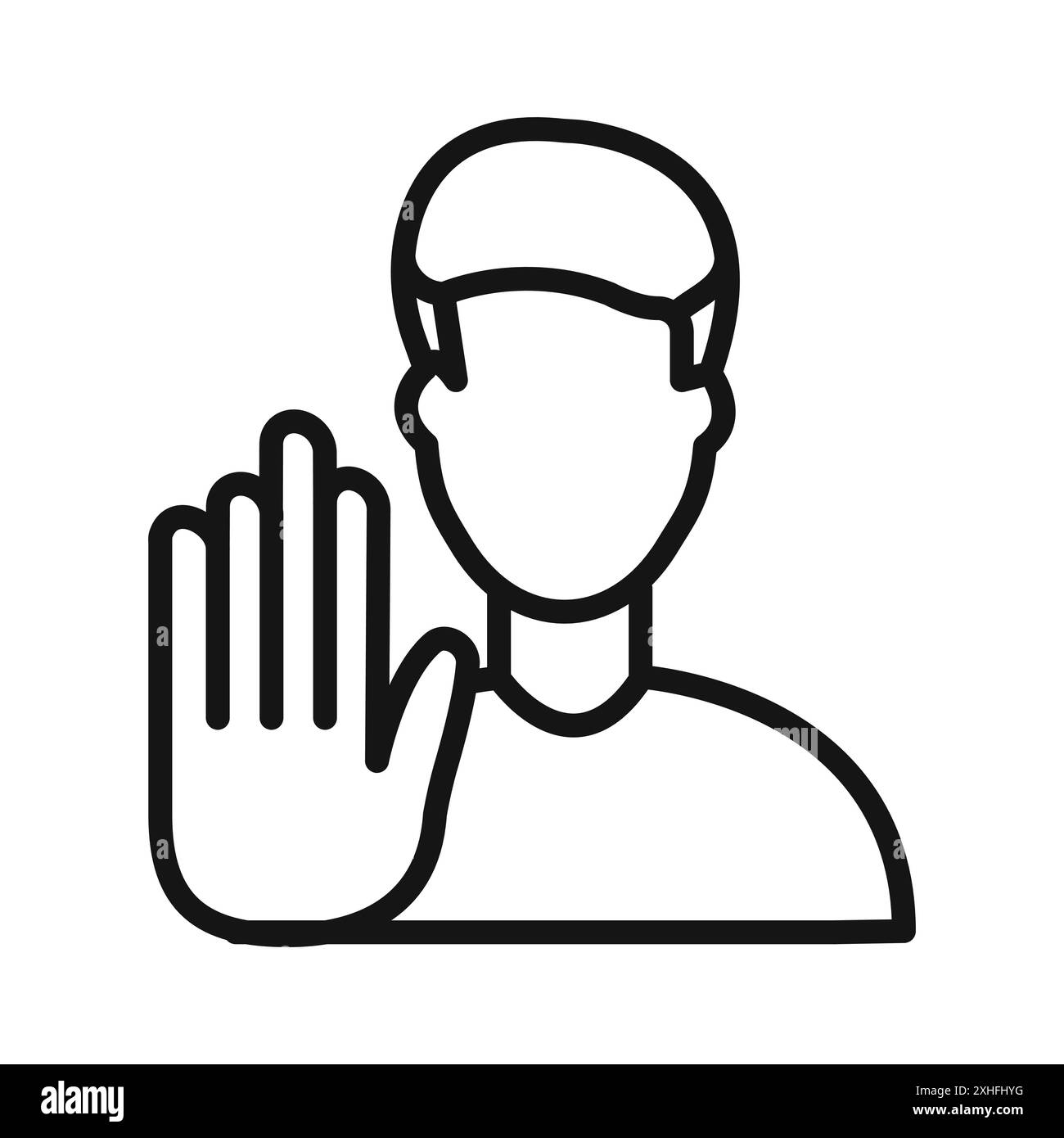 Rejection icon Vector symbol or sign set collection in black and white ...