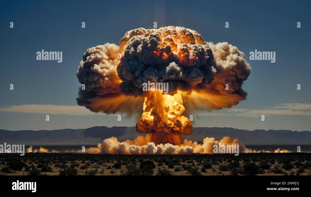 Explosion of a nuclear bomb, nuclear tests in the ocean Stock Photo - Alamy