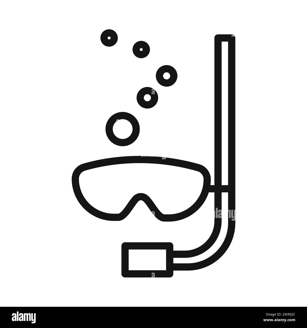Snorkeling under water icon Vector symbol or sign set collection in ...