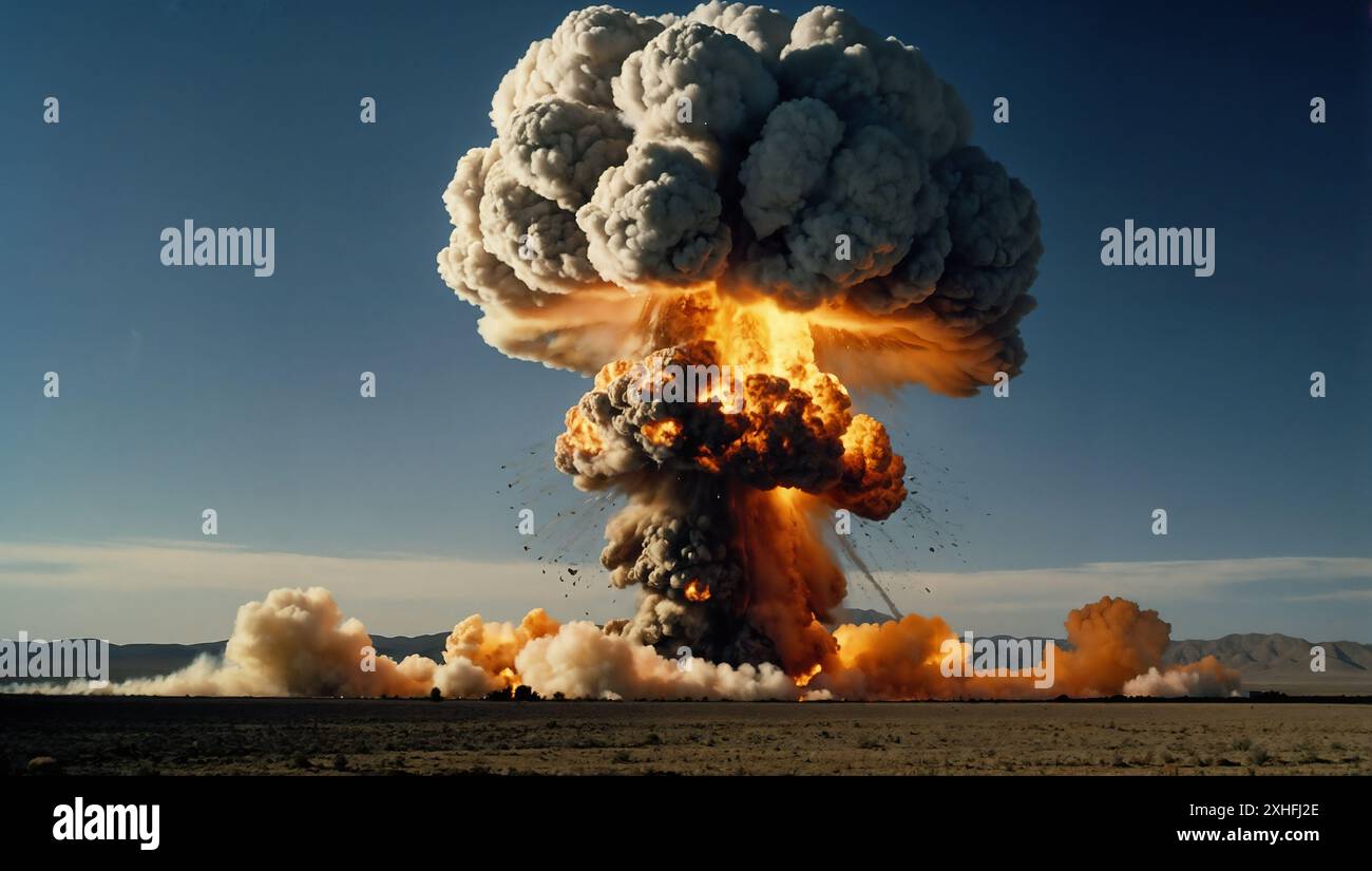 Explosion of a nuclear bomb, nuclear tests in the ocean Stock Photo - Alamy
