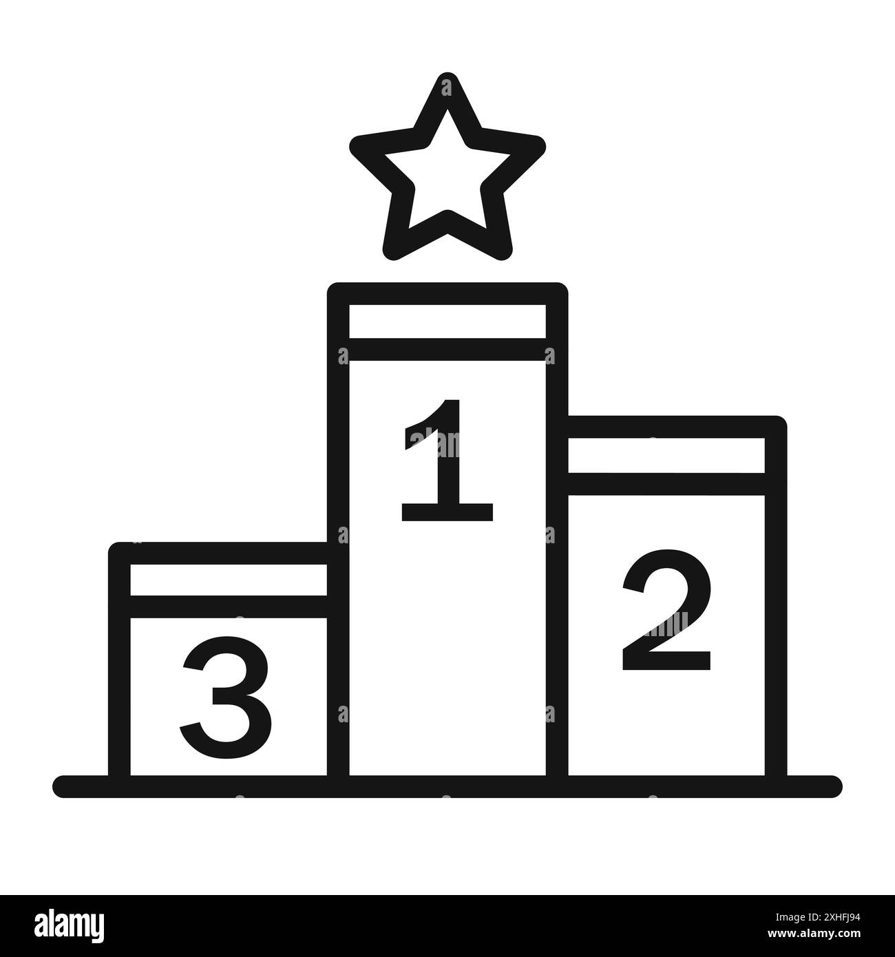 winner podium icon Vector symbol or sign set collection in black and ...