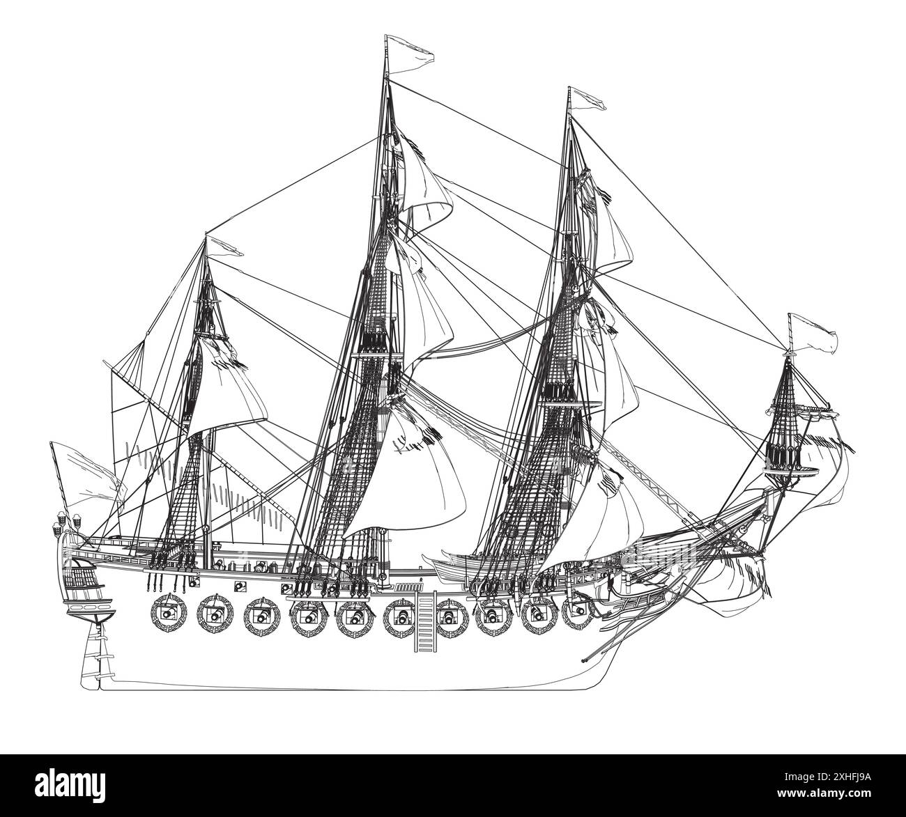 Frigate Stock Vector Images - Alamy