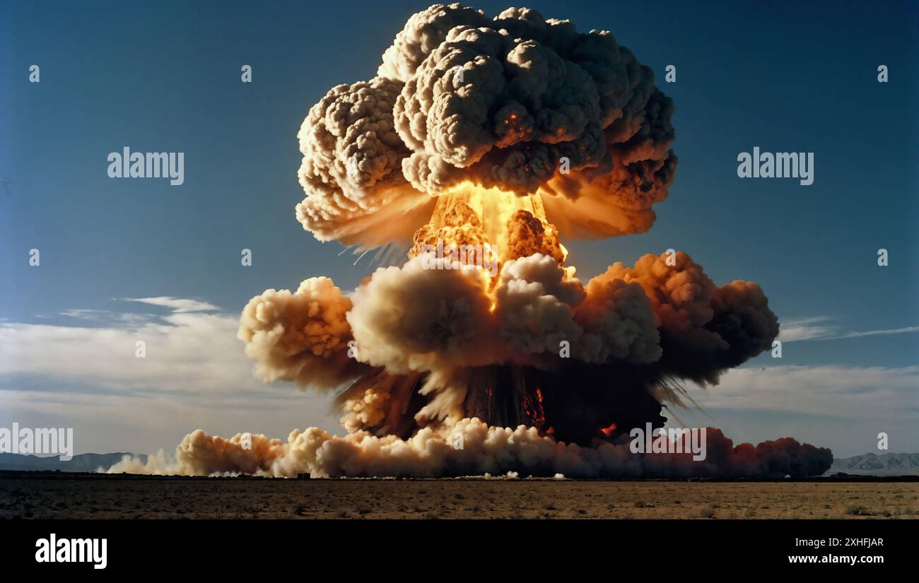 Explosion of a nuclear bomb, nuclear tests in the ocean Stock Photo - Alamy
