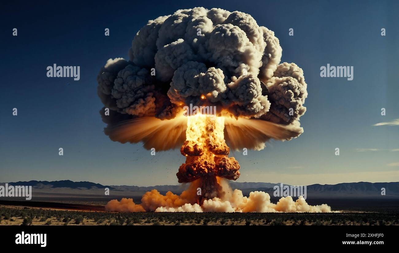 Explosion of a nuclear bomb, nuclear tests in the ocean Stock Photo - Alamy